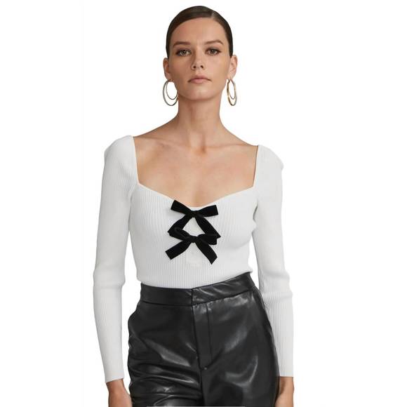 Generation Love | Sweaters | New Generation Love Coralie Velvet Bow Top ...